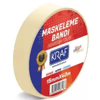 Kraf Maskeleme Bandı 15 mm x 40 m | OfisMaster