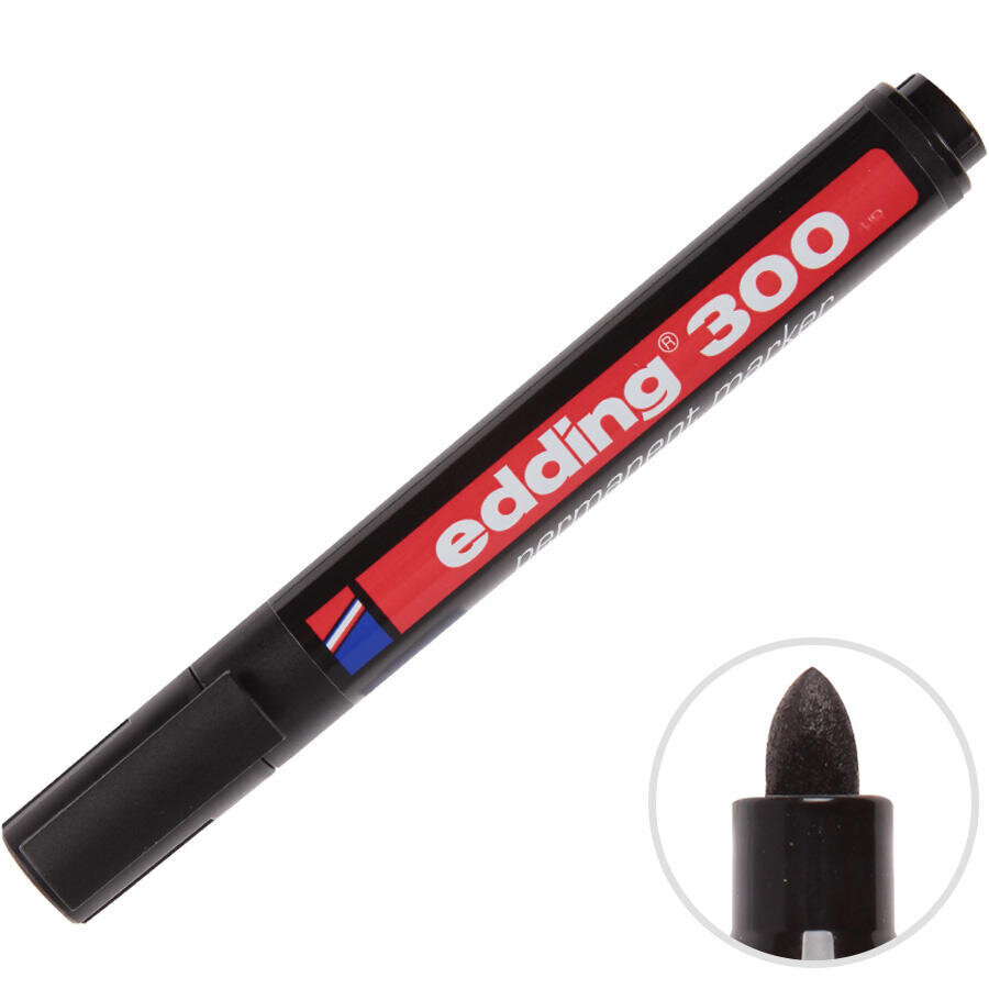 Edding 300 Marker Kalem Yuvarlak Uçlu Siyah | OfisMaster