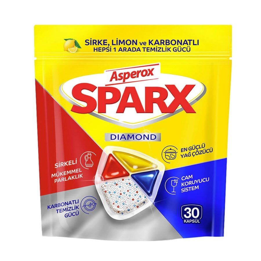 Asperox Sparx Hepsi Bir Arada Bulaşık Makinesi Tableti 30'lu | OfisMaster