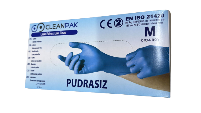 Cleanpak Pudrasız Latex Beyaz Eldiven 100'lü Paket | OfisMaster